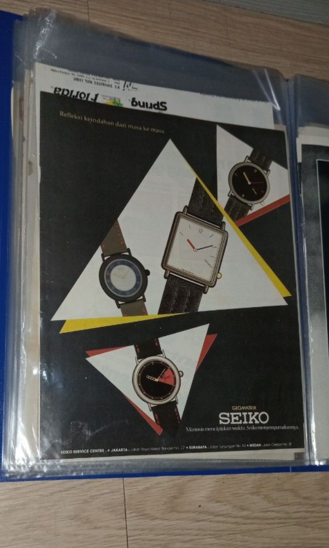 Iklan cetak jadul jam tangan seiko, Antik, Pajangan di Carousell