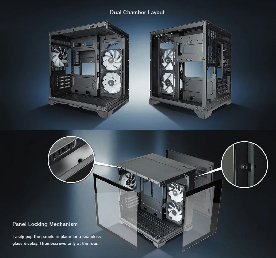[IN STOCK] TECWARE VXM EVO ARGB TG MATX DUAL CHAMBER TEMPERED GLASS M ...