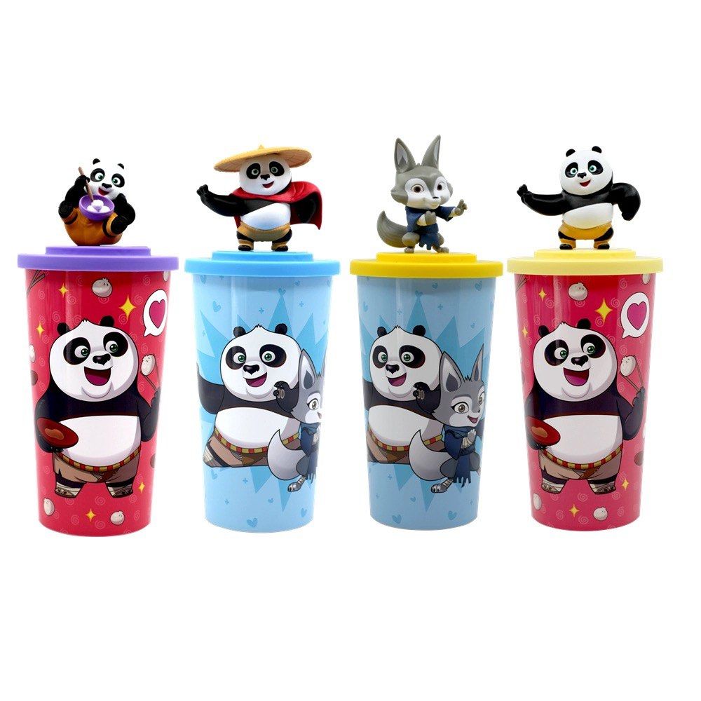 Kung Fu Panda 4 Movie Merchandise Po Tumbler Cup Popcorn Bucket figures ...
