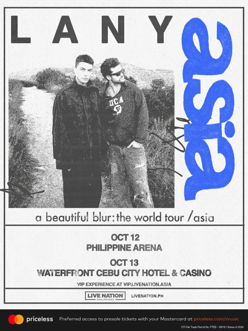 LANY Manila 2024 Tickets, Tickets & Vouchers, Event Tickets on Carousell