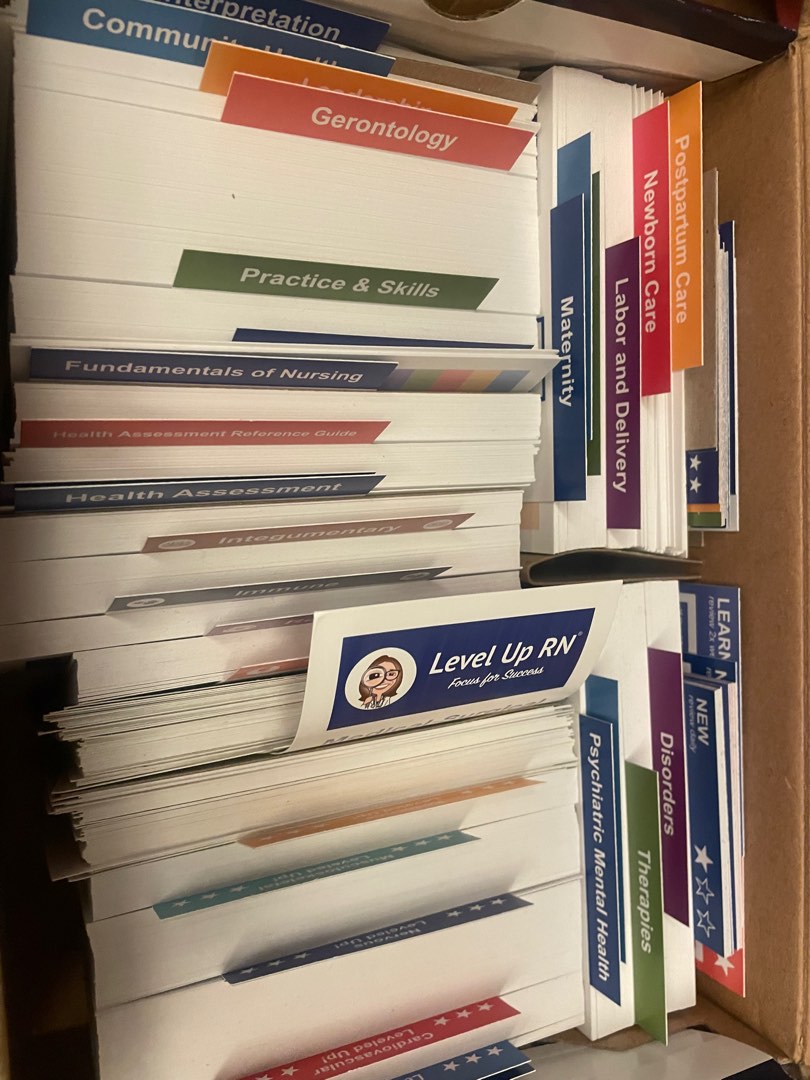 Level Up RN Nursing Flashcards NCLEX, Hobbies & Toys, Books & Magazines ...