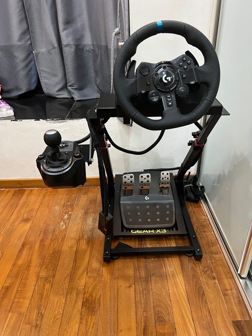 (FULL SET) Logitech G293 Racing Wheel, Shifter and Pedals with stand on ...