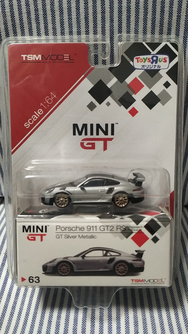 MINI GT 63 Toysrus Porsche 911 Turbo GT2RS Weissach Package GT Silver ...
