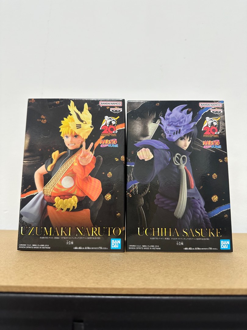 Naruto Sasuke 20th anniversary figure figurine BANDAI Banpresto ...