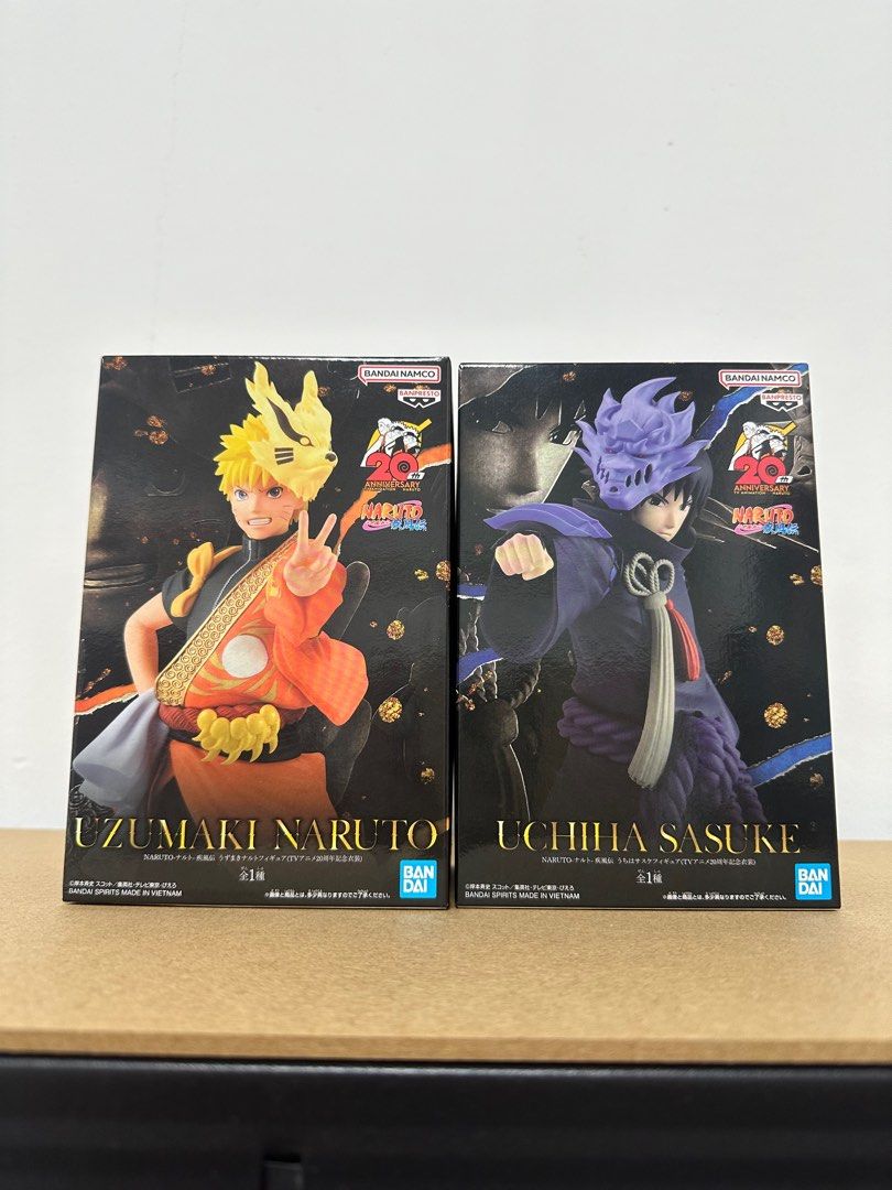 Naruto Sasuke 20th anniversary figure figurine BANDAI Banpresto ...
