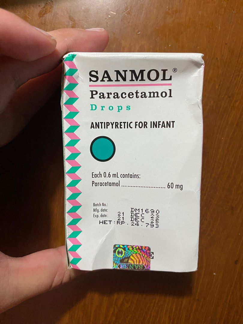 NEW SANMOL paracetamol drops SANBE 15ml exp 2025/2026, Bayi & Anak ...