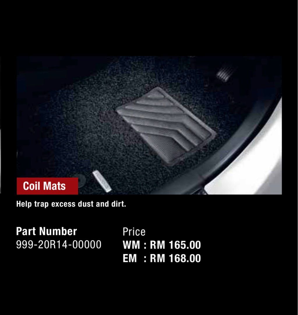 Perodua Myvi 2022 Gear Up Coil Mat, Auto Accessories on Carousell