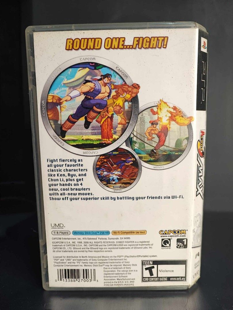 PSP UMD Games Street Fighter Alpha 3 Max, Video Gaming, Video Games ...