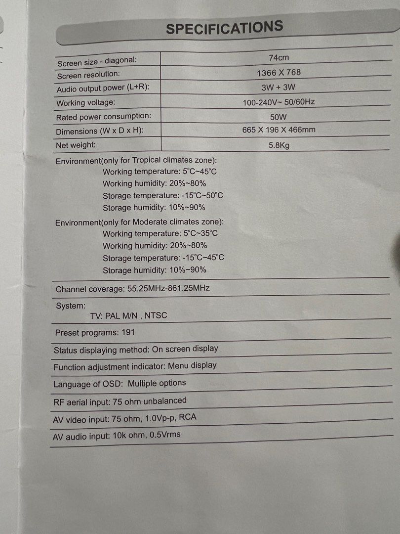 Second hand TV and TV rack/console, Furniture & Home Living, Furniture ...