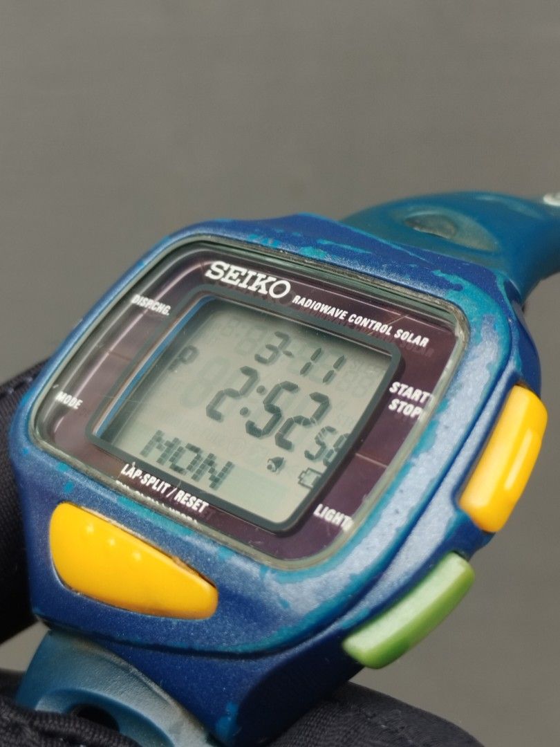 seiko super runner solar sports digital S750 0AA0 blue JDM Original ...
