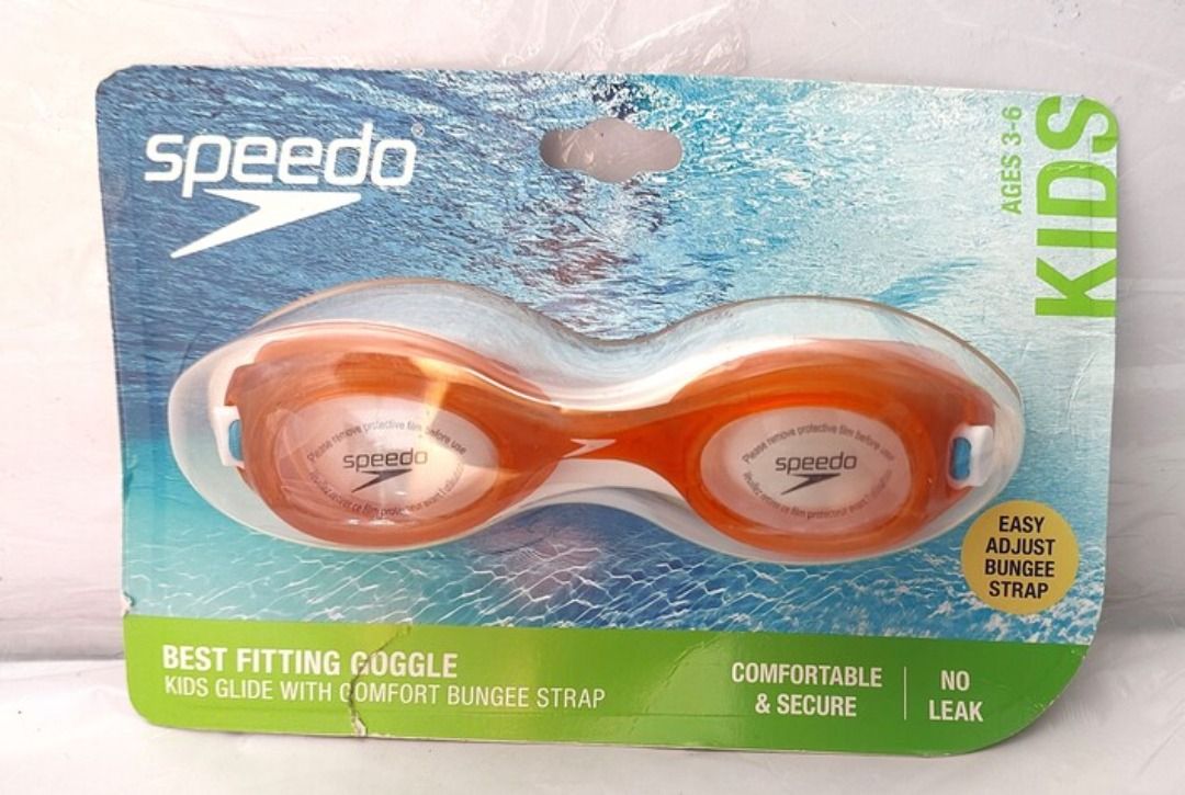 Speedo Goggles Kids Glide with Comfort Bungee Strap Assorted Age 3-6 ...