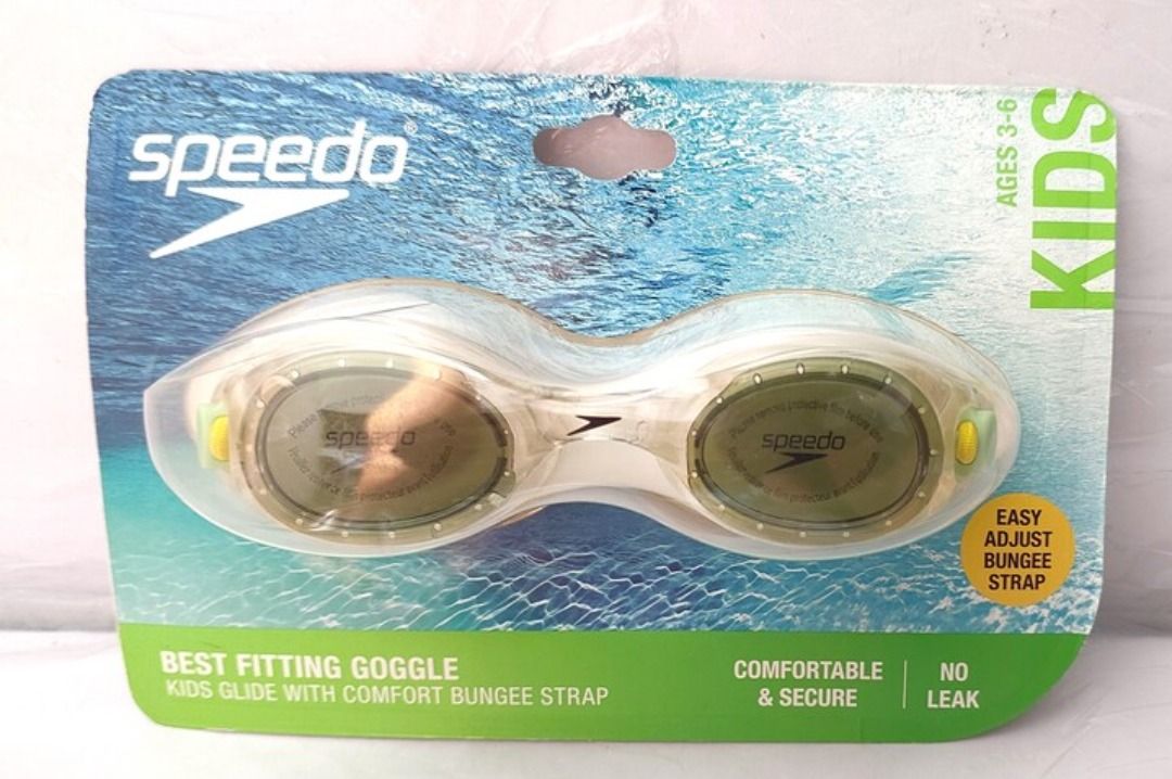 Speedo Goggles Kids Glide with Comfort Bungee Strap Assorted Age 3-6 ...