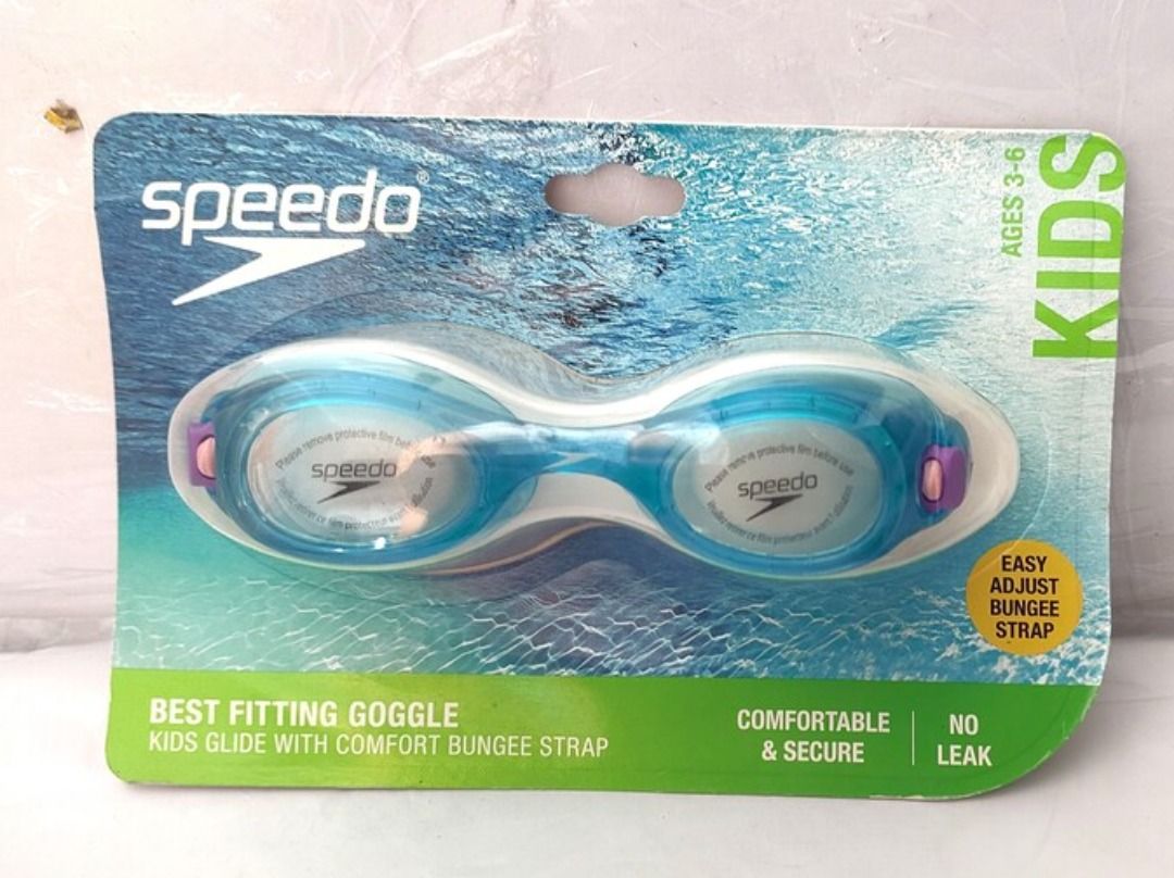 Speedo Goggles Kids Glide with Comfort Bungee Strap Assorted Age 3-6 ...