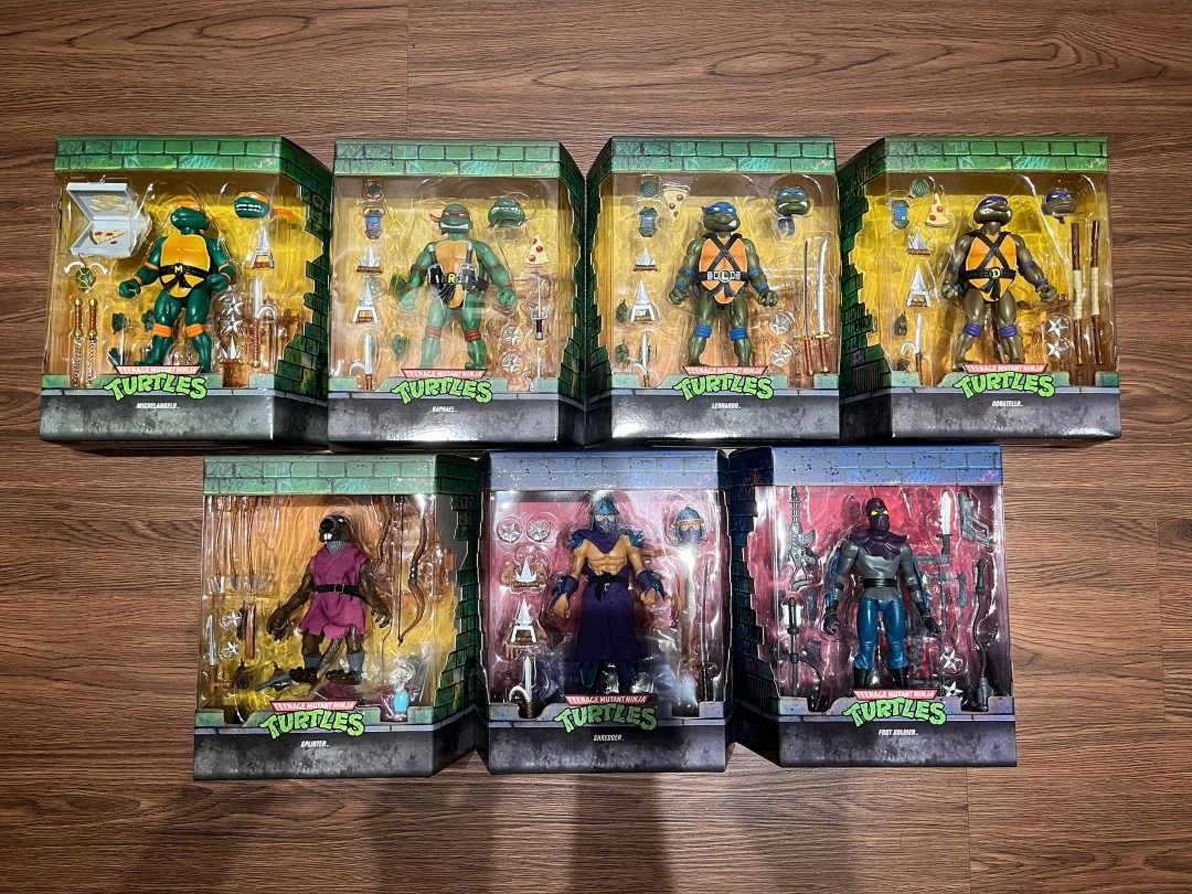 Super 7 Teenage Mutant Ninja Turtles TMNT Raphel, Michelangelo ...