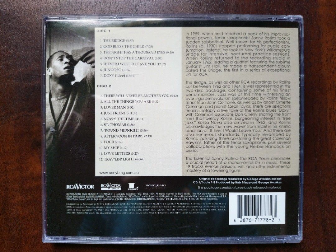 The Essential Sonny Rollins The RCA Years 2CDs, Hobbies & Toys, Music ...