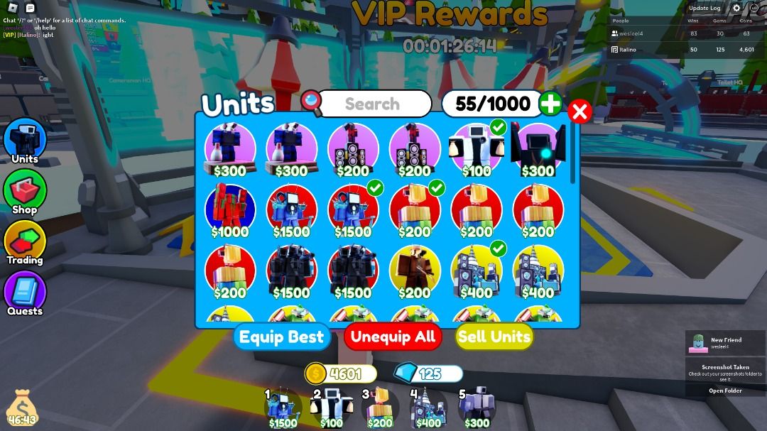 Toilet Tower Defense Units, Video Gaming, Gaming Accessories, In-Game ...