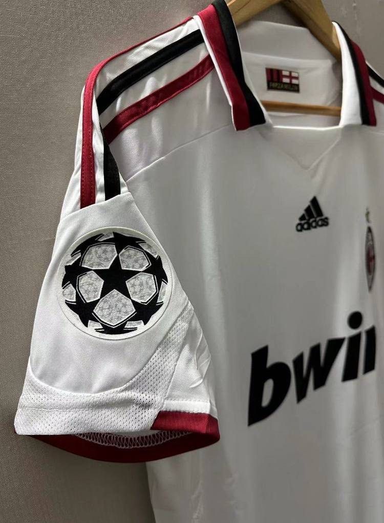 09/10 AC Milan Retro Football Jersey Kit Beckham Ronaldinho, Men's ...