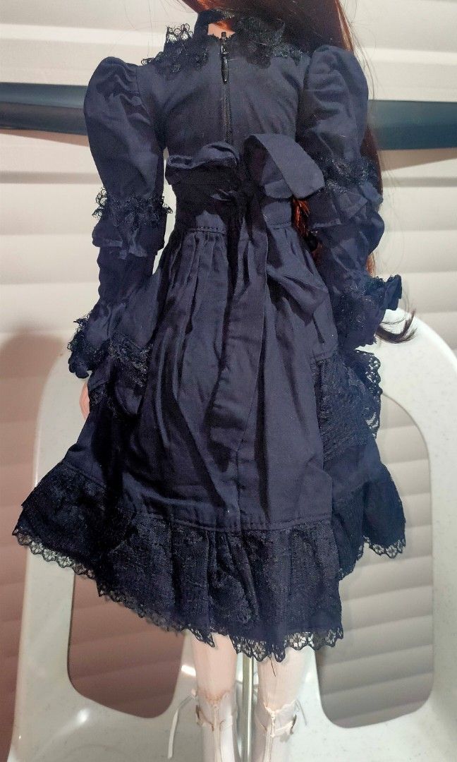 1/3 BJD Goth Black Dress, Hobbies & Toys, Toys & Games on Carousell