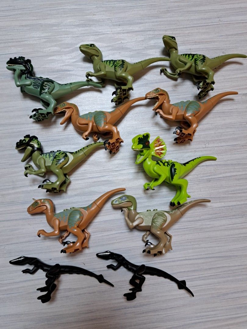 全新 Lego Jurassic Park Dinosaurs 樂高 侏羅紀公園 恐龍 11隻, 興趣及遊戲, 玩具 & 遊戲類 ...