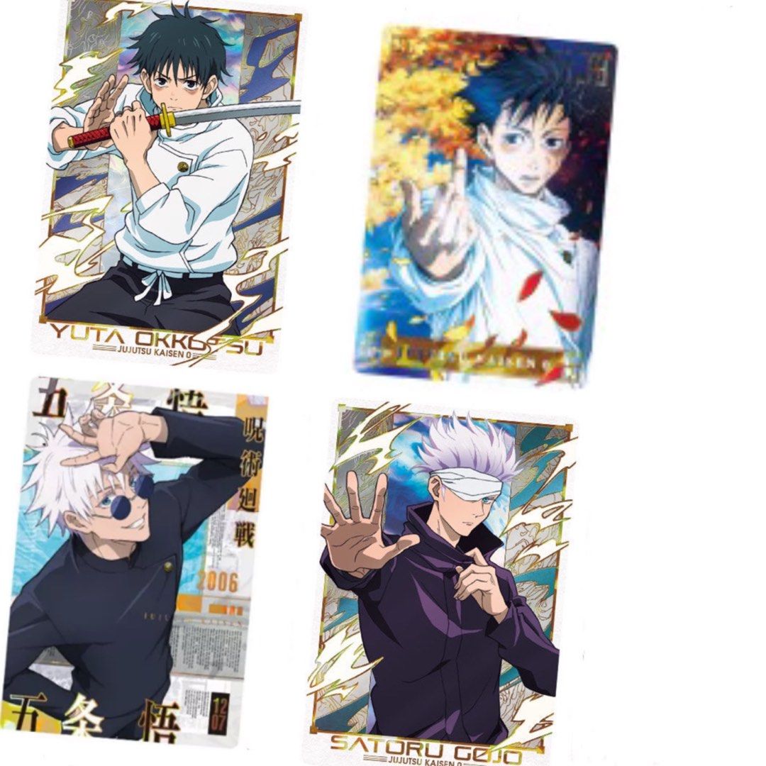 [ wtb ] jujutsu kaisen jjk 0 gojo satoru yuta okkotsu wafer card ...