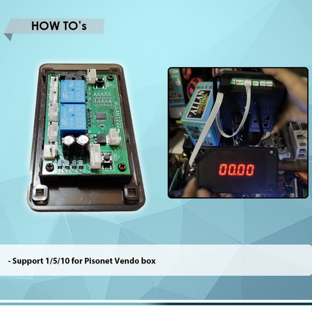 ALLAN TIMER 1222 4-DIGIT NEW VERSION, SUPPORT 1/5/10 for PISONET VENDO ...