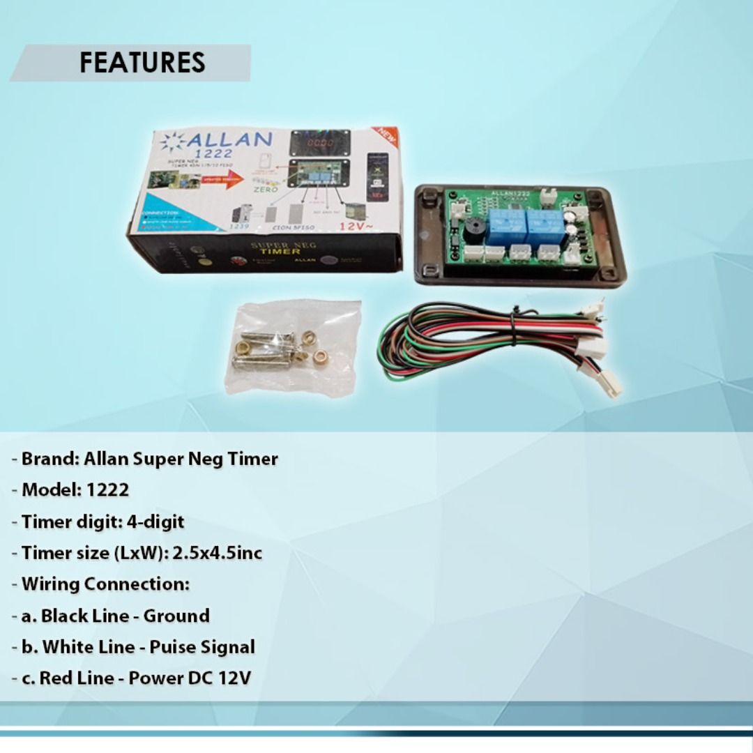 ALLAN TIMER 1222 4-DIGIT NEW VERSION, SUPPORT 1/5/10 for PISONET VENDO ...