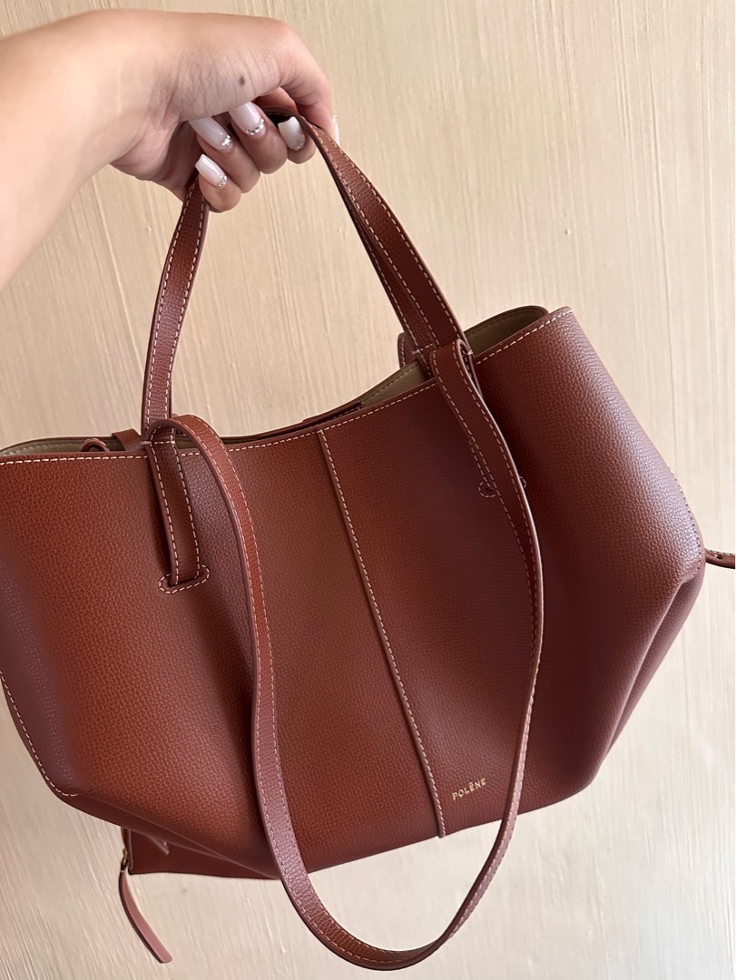 Authentic Polene Mini Cyme in Cognac, Women's Fashion, Bags & Wallets ...