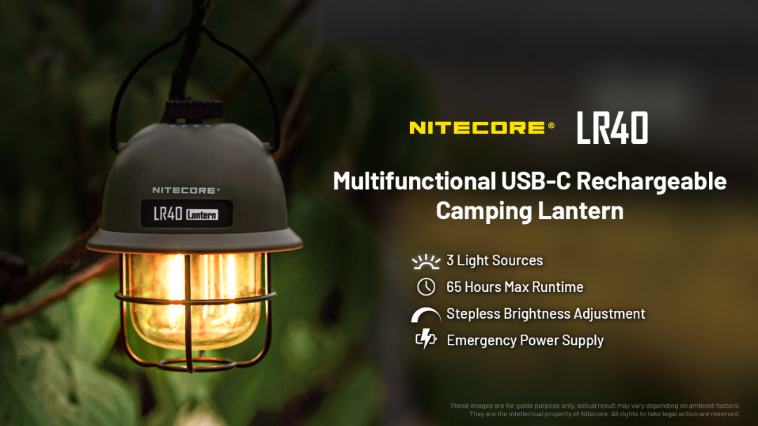Brand New Nitecore LR40 Multifunctional USB-C Rechargeable Camping ...