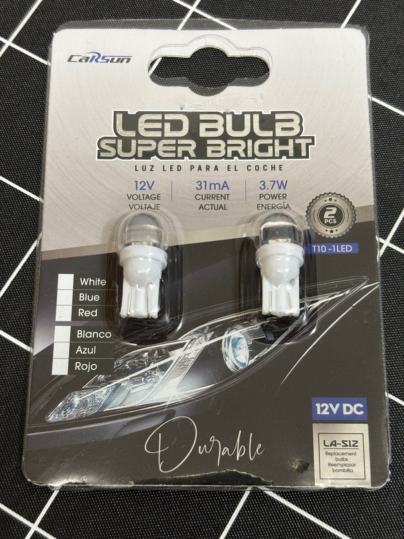 Car T10 LED Light bulb, Furniture & Home Living, Lighting & Fans, Lighting on Carousell