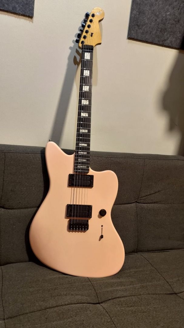 Custom built Jim Root inspired Jazzmaster in nitro shell pink, Hobbies ...