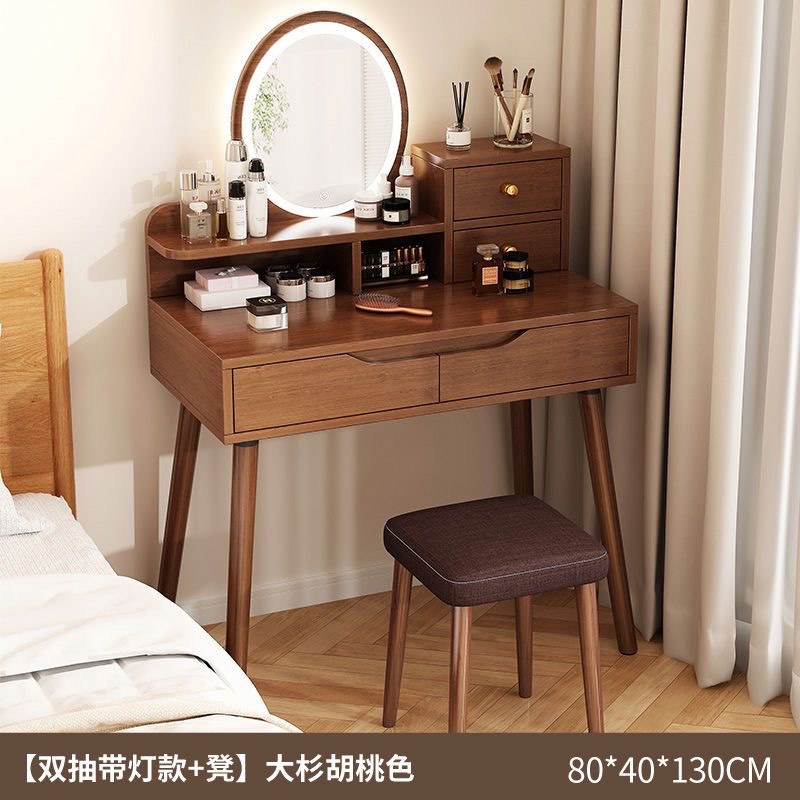 Dressing Table with Mirror and Stool, Furniture & Home Living ...