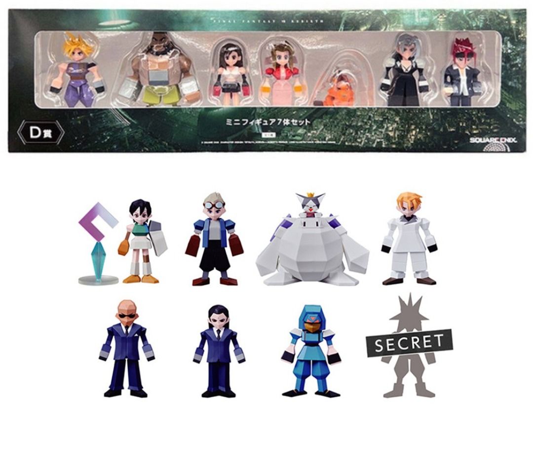 FF7 REMAKE & REBIRTH Polygon set + Zack Fair Secret Figure, Hobbies ...