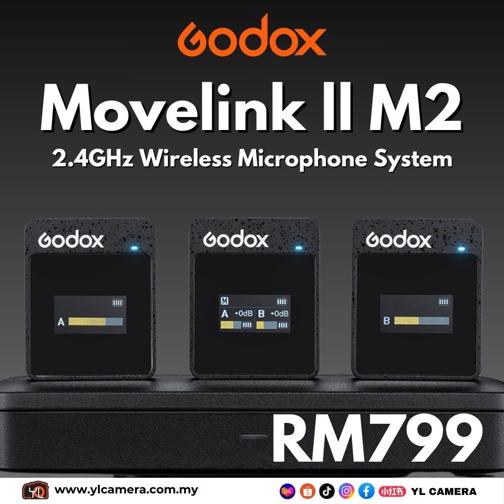 Godox MoveLink II M2 Compact (2 Person) Wireless Mic System ...