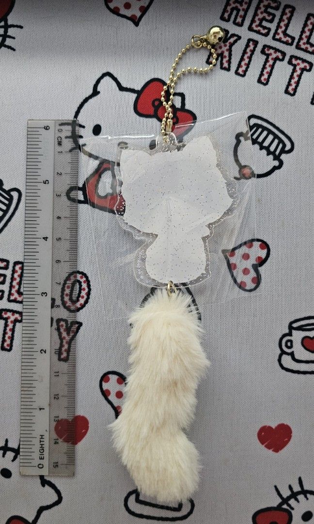 Hello Kitty Furry Tail Keychain, Hobbies & Toys, Memorabilia ...