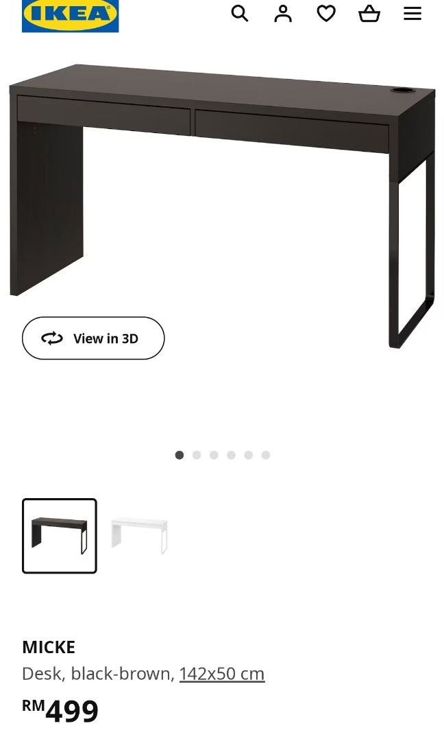 IKEA MICKE TABLE/STUDY TABLE, Furniture & Home Living, Furniture ...