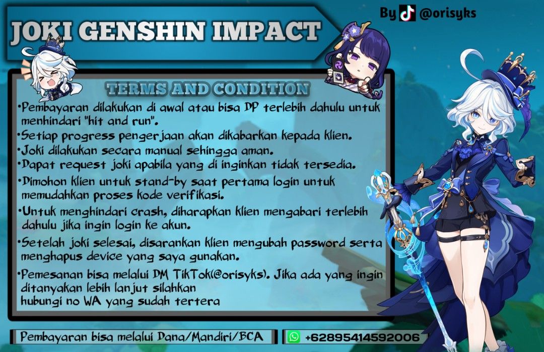 Jasa Joki Genshin Impact, Video Game, Game di Carousell Jasa Joki Genshin Impact, Video Game, Game di Carousell