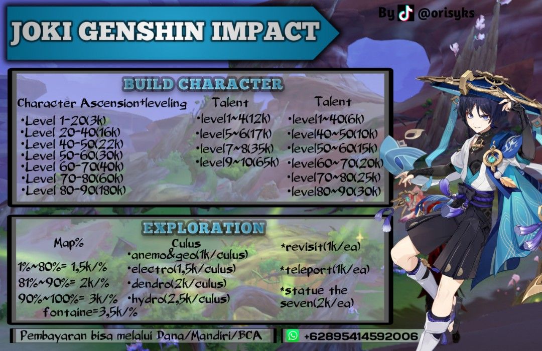 Jasa Joki Genshin Impact, Video Game, Game di Carousell Jasa Joki Genshin Impact, Video Game, Game di Carousell