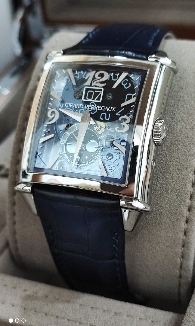 Johan GIRARD PERREGAUX 1945 XXL Date Moon Phase Sapphire Dial Men Watch ...