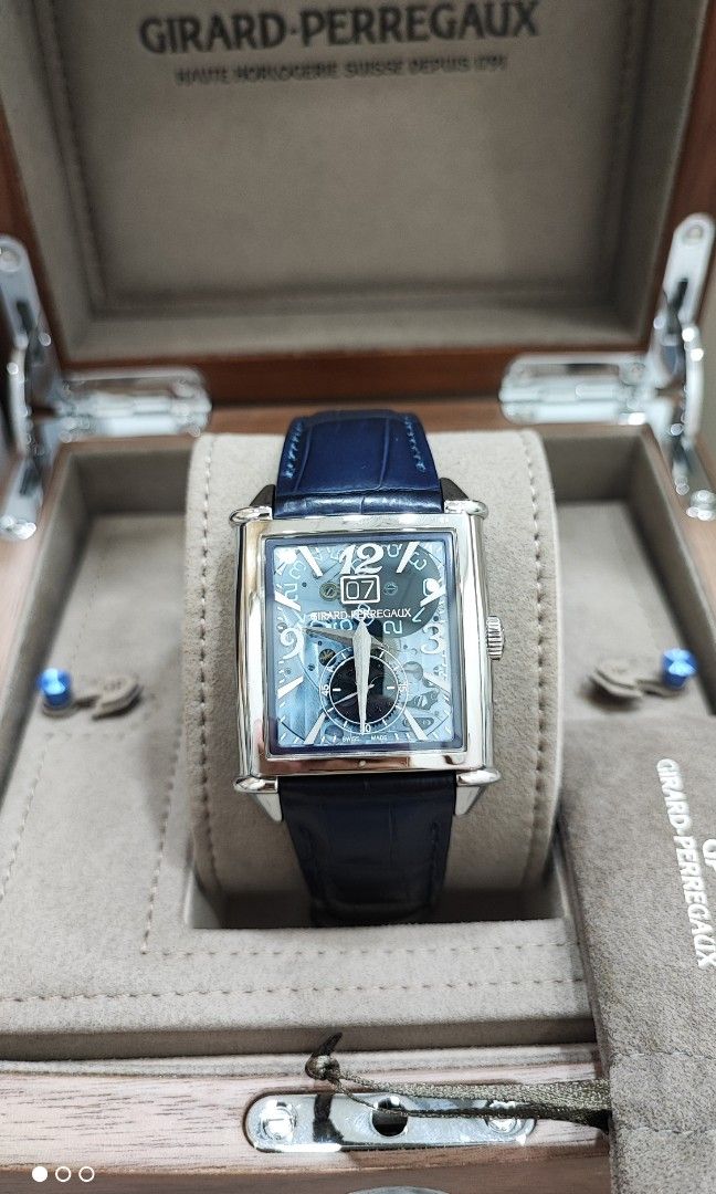 Johan GIRARD PERREGAUX 1945 XXL Date Moon Phase Sapphire Dial Men Watch ...