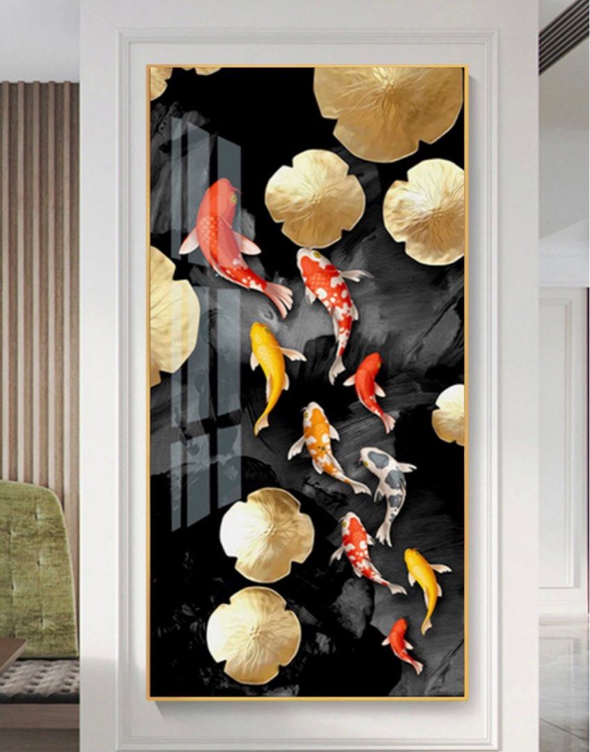 Koi Fish Canvas, Furniture & Home Living, Home Decor, Frames & Pictures ...