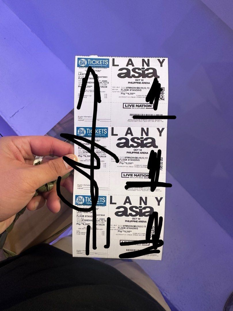 LANY Concert Manila 2024 Floor Standing, Tickets & Vouchers, Event ...