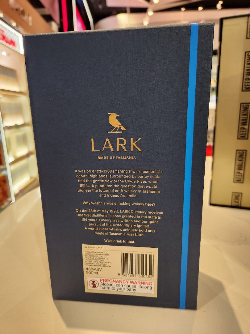 Lark Tasmanian Sherry & Port classic cask Single Malt Whisky 500ml ...