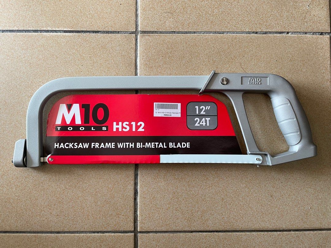 M10 Heavy Duty HackSaw Frame with Blade, Furniture & Home Living, Home Improvement ...