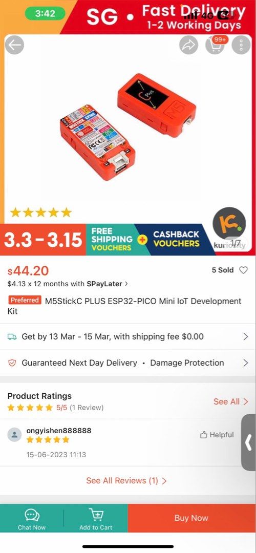 M5Stack M5StickC PLUS 32 Bit MCU ESP32 Development Kit K016-P, Computers & Tech, Parts ...