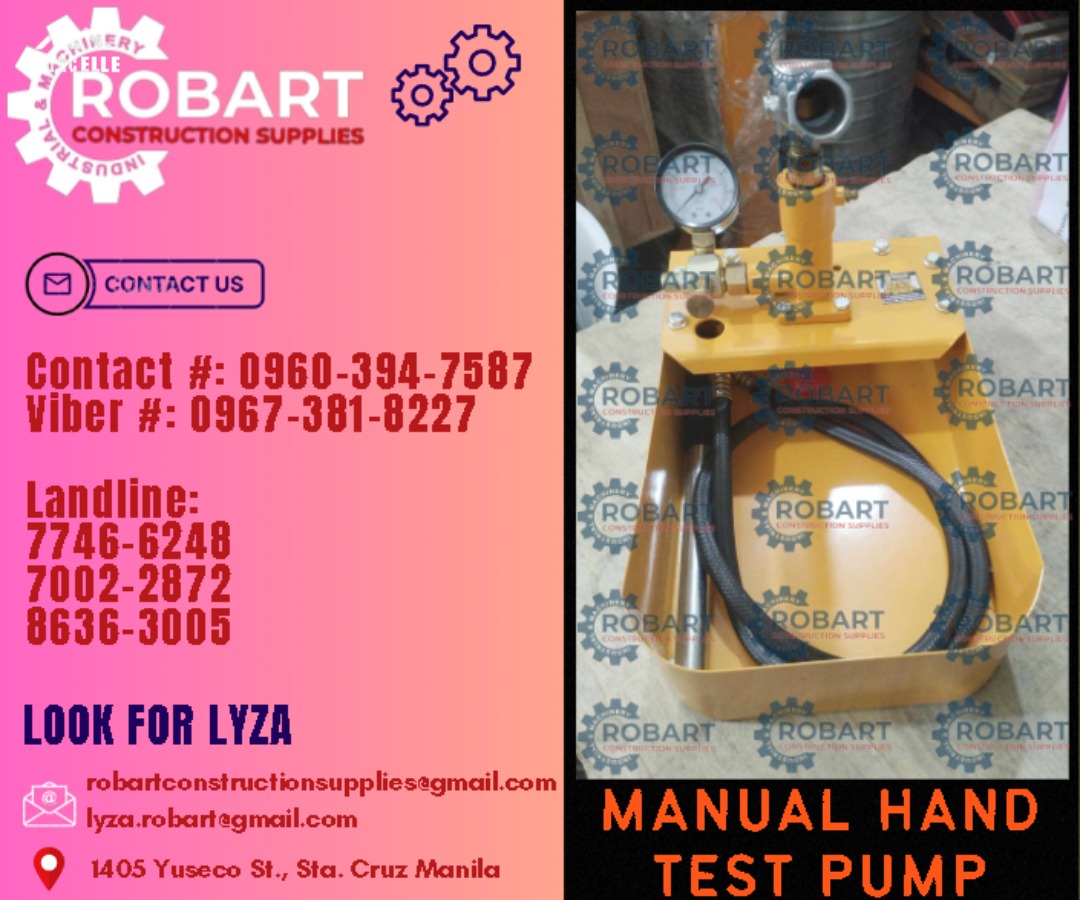 Manual Hand Test Pump, Commercial & Industrial, Construction Tools ...