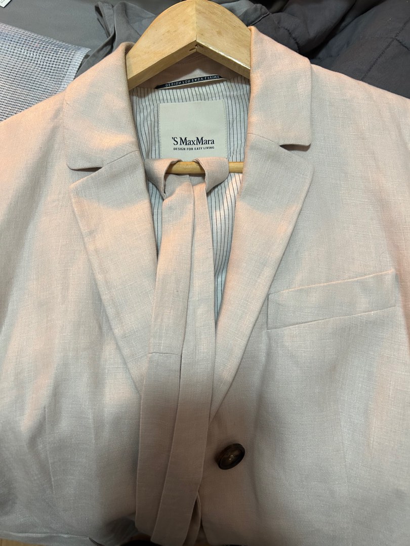 Max Mara linen jacket, Luxury, Apparel on Carousell