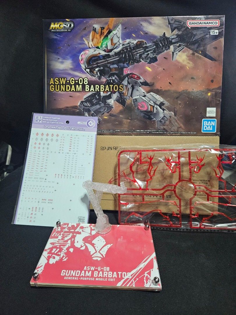 MGSD Barbatos Gundam, MGSD Freedom, Barbatos dedicated stand /base ...