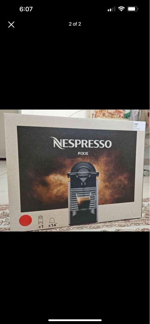 Nespresso Pixie Electric Red Coffee Machine, TV & Home Appliances ...