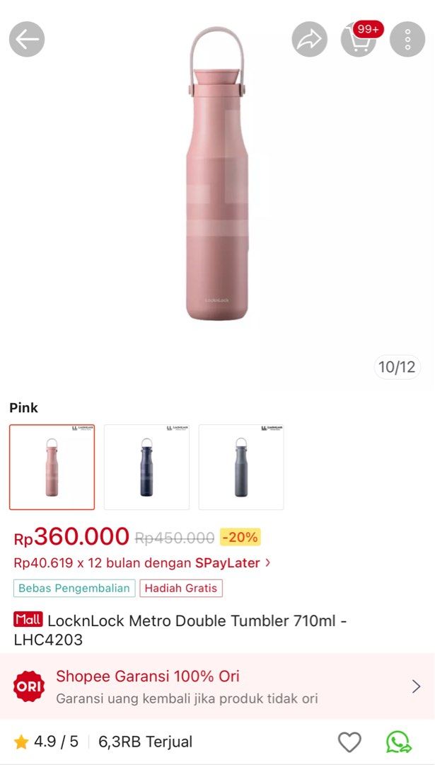 NEW LocknLock Metro Double Tumbler 710ml, Kitchen & Appliances di Carousell