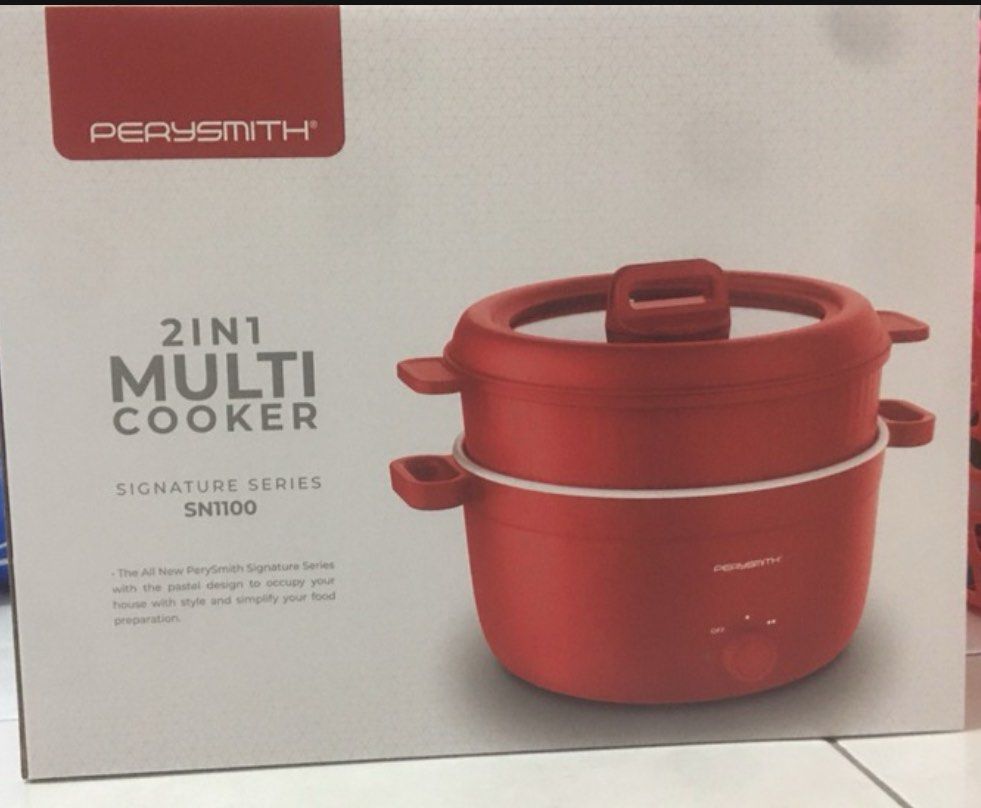 Perry Smith 2 in 1 Multi Cooker Red, TV & Home Appliances, Kitchen ...
